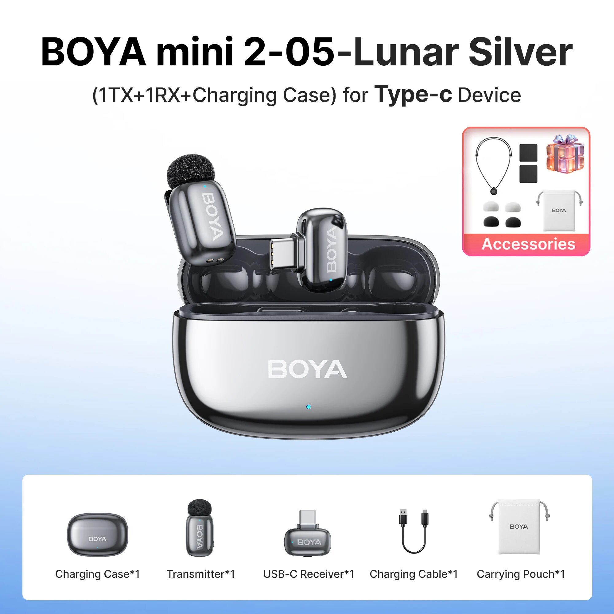 BOYA Mini 2 беспроводной микрофон