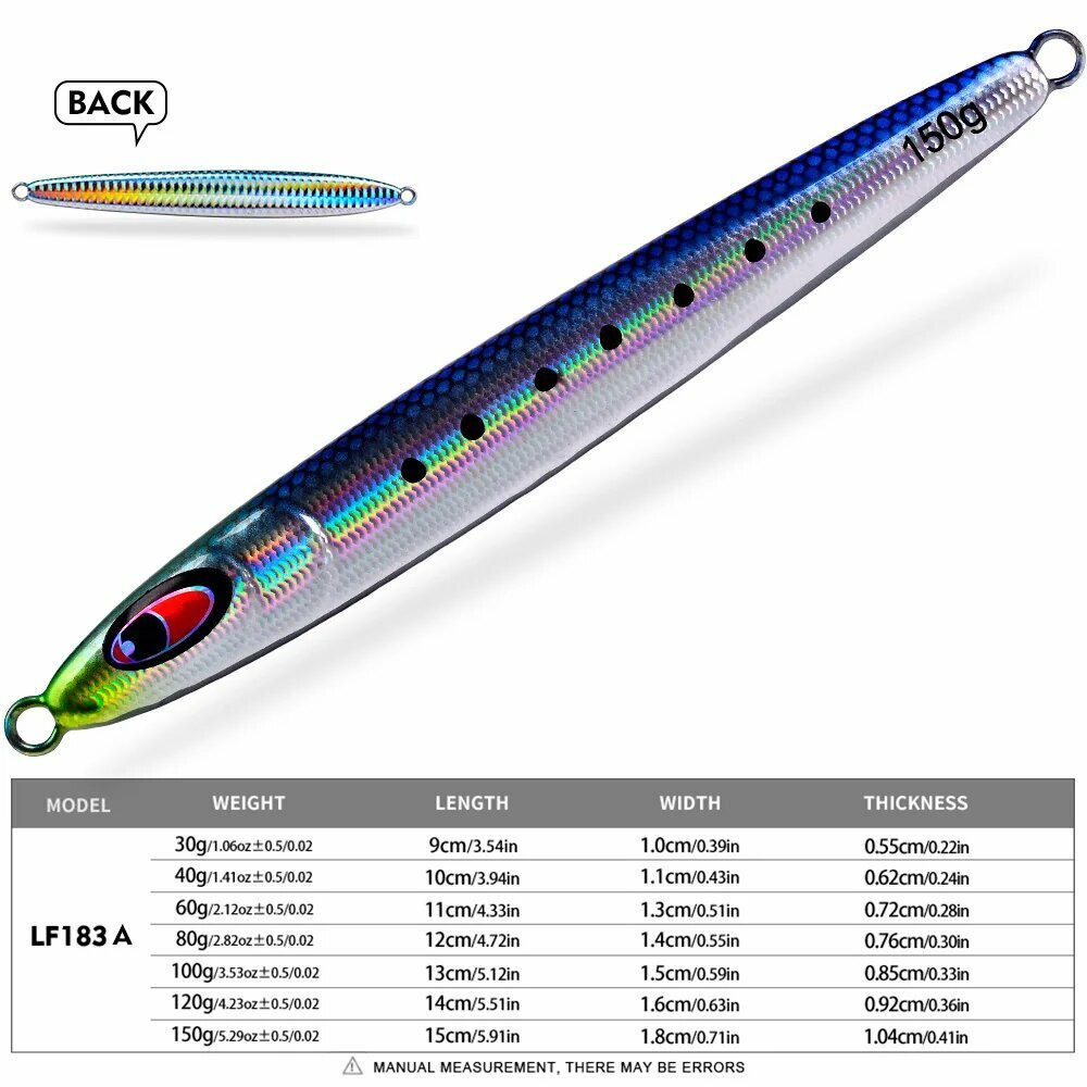 Металлическая приманка Proberos для джиггинга 30-100 г 120g, color A