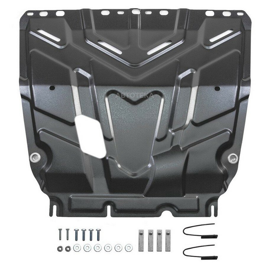 Защита картера + КПП + комплект крепежа Сталь Ford Focus 2015- V - все/Ford Focus 2005-2011 V - AUTOMAX AM18502