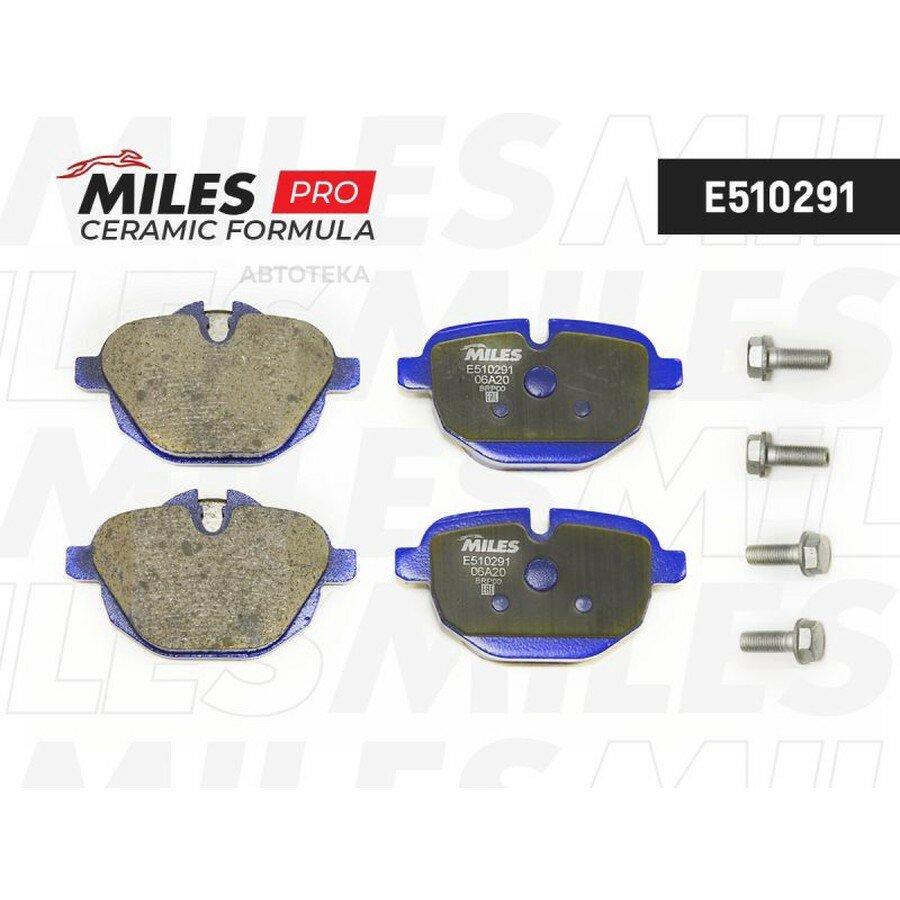 Колодки тормозные BMW 5 F10/F11/X3 F25/Z4 E89 2.0-3.0 10- зад. Ceramic PRO MILES E510291