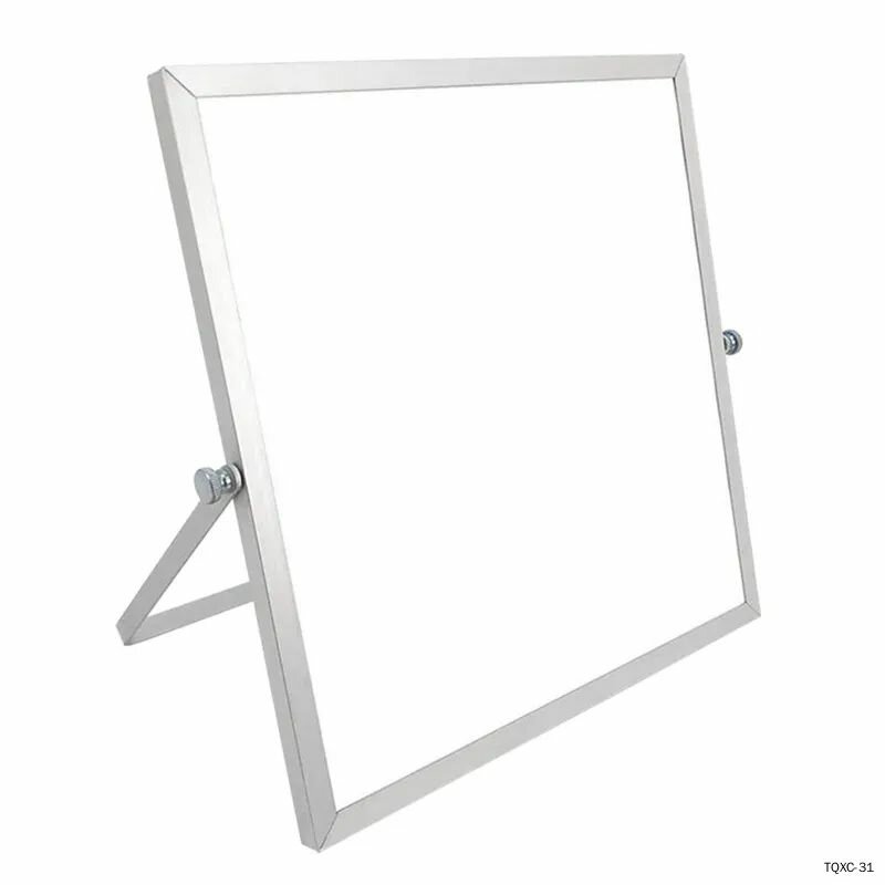 Магнитная доска для записей, двусторонняя, настольная, 25x25 см, для письма и рисования, с подставкой, легко стираемая