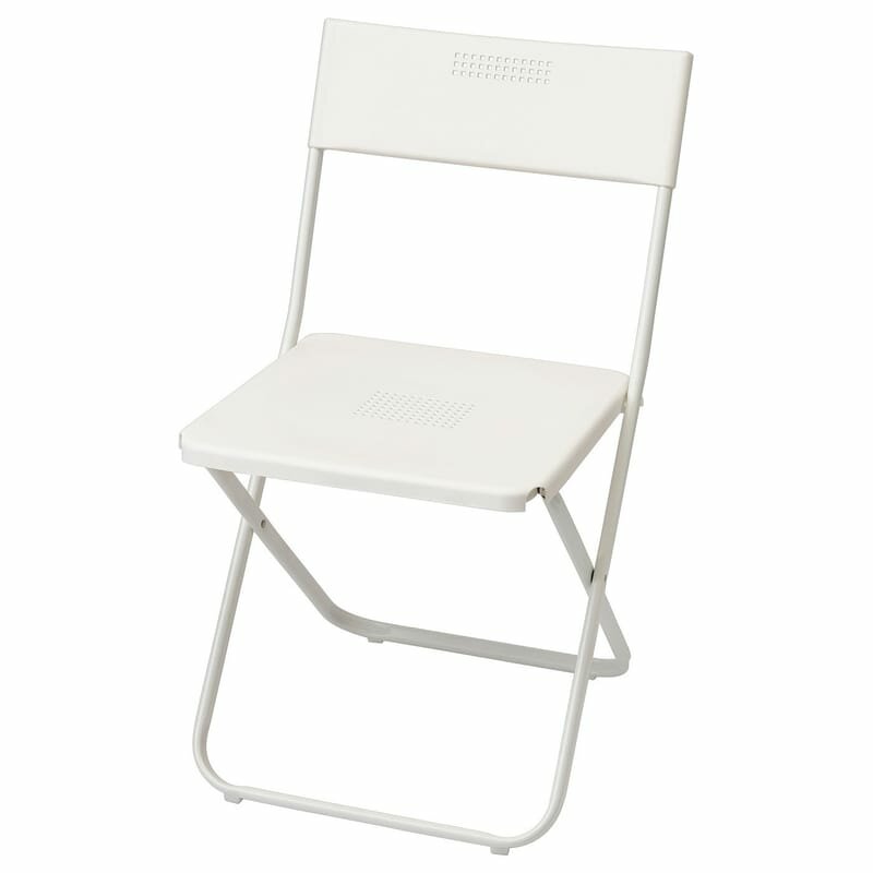 Складной стул IKEA FEJAN, белый 102.553.07