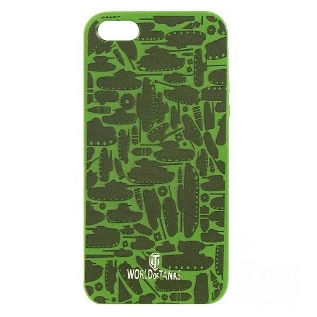 Накладка на Iphone 5/5S/SE TECHNICS MILITARY GREEN, с рисунком, силикон