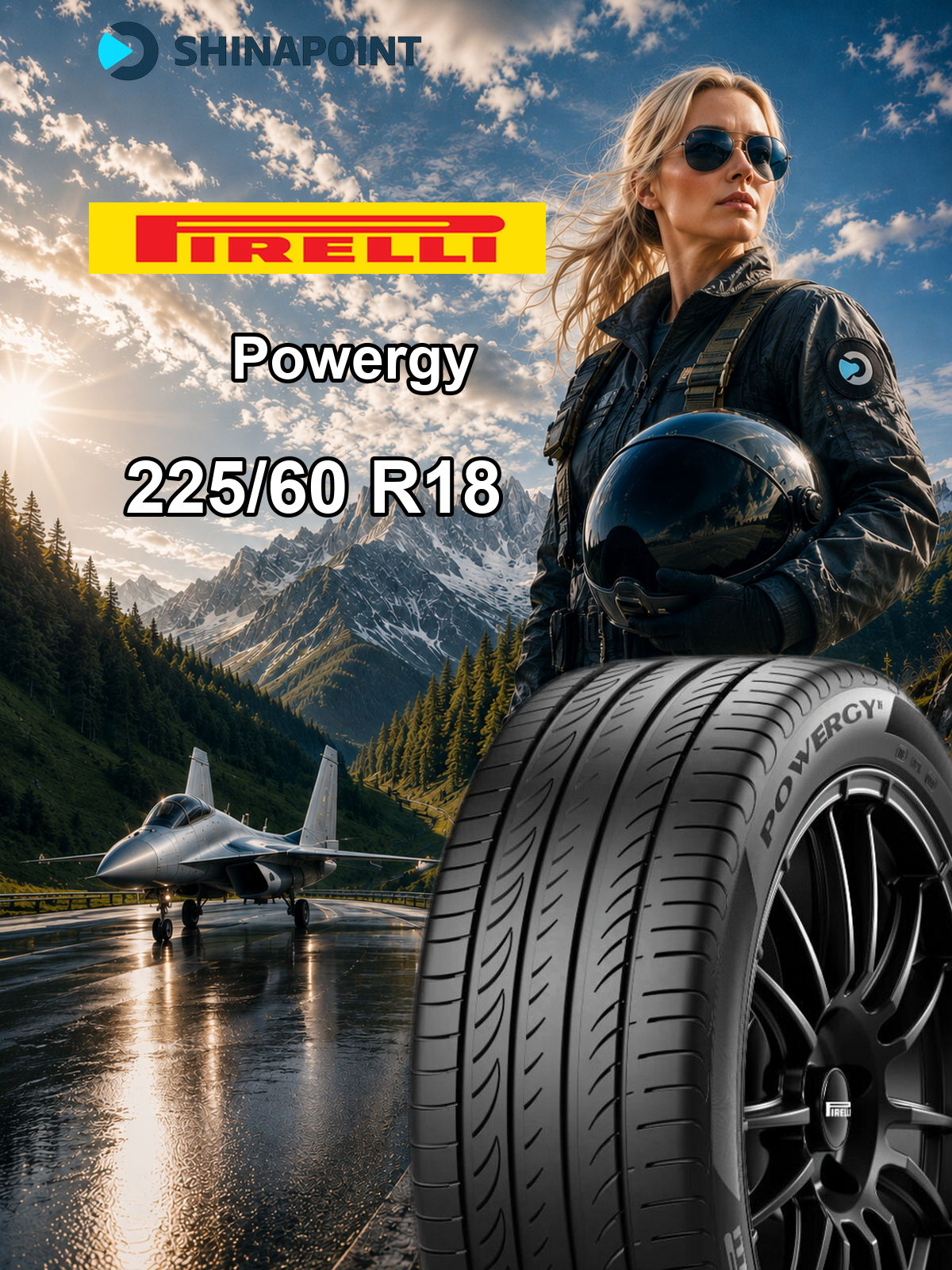 Шины летние R18 225 60 104 V автомобильная летняя резина Pirelli модель Powergy