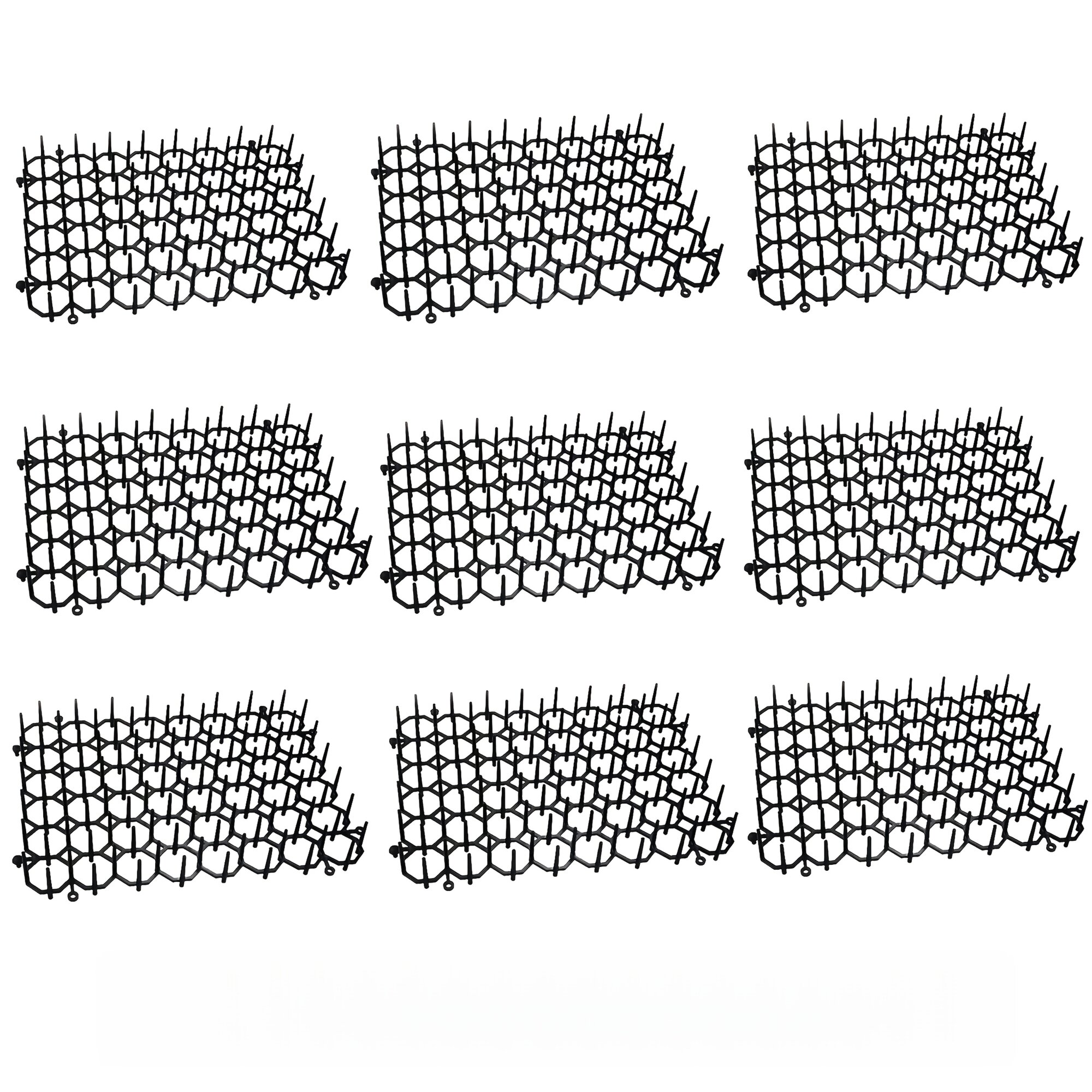 Пластиковые коврики с шипами для отпугивания кошек, 9 шт, 15x20 см, для растений, мебели, сада и балкона, безопасны для диких животных, подходят для использования внутри и снаружи
