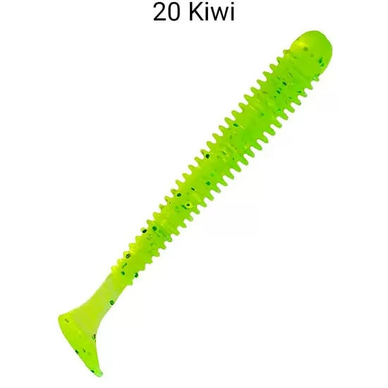 Силиконовые приманки Crazy Fish Vibro worm 3.4" 12-85-20-6, кальмар, 5 шт. Приманка для рыбалки, 85 мм.