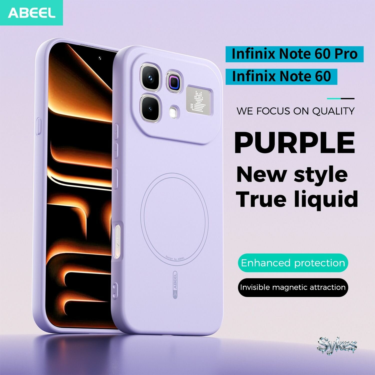 Модное MagSafe чехол на Infinix Note 60 Pro / Note 60 /жидкий силикон силиконовый чехол из жидкого силикона