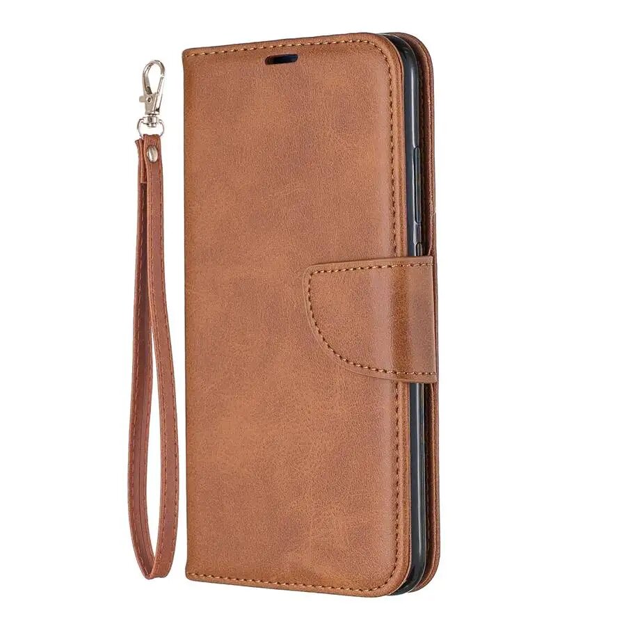 Кожаный чехол-книжка из овчины для Xiaomi Redmi 12C 10C 9A 9C Коричневый, Brown, Redmi 9C (9C NFC)