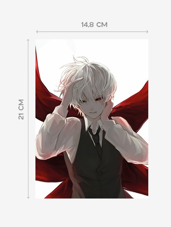 Блокнот А5 Аниме Токийский гуль Tokyo Ghoul, на кольцах, в точку