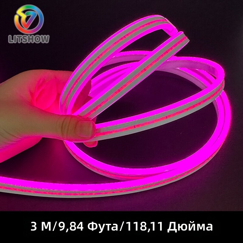 Светодиодная лента USB с сенсорным диммером, гибкая, водонепроницаемая, для подсветки телевизора и шкафов, фиолетовая, 3 м