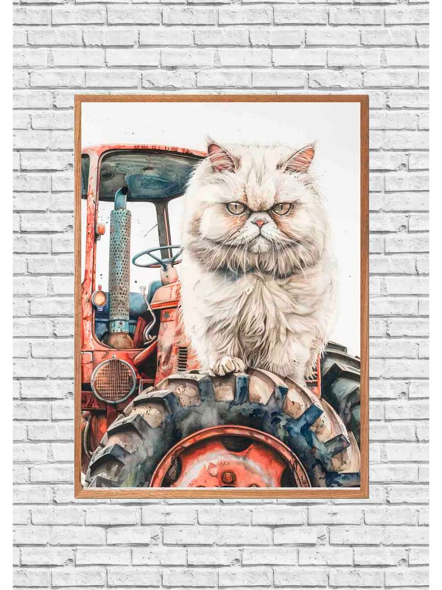 Персидский кот-фермер 2, Плакат 30x42см