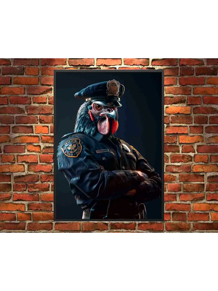 Курица-птица-полицейский 4, Плакат 30x42см