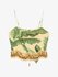 Топ FARM RIO Beaded-fringe leaf-print top, размер 40-42, ochre yellow