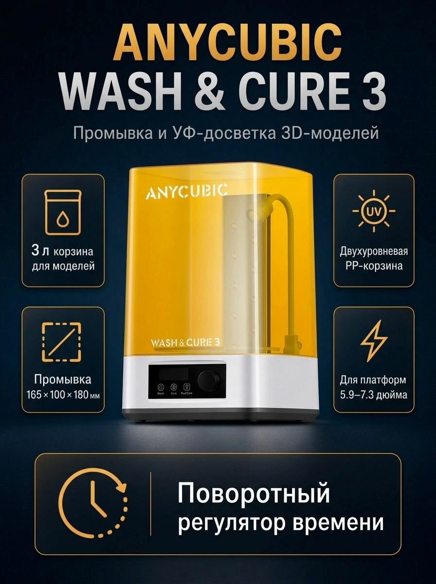 Полимеризационная камера 3D принтер AnyCubic Wash and Cure 3