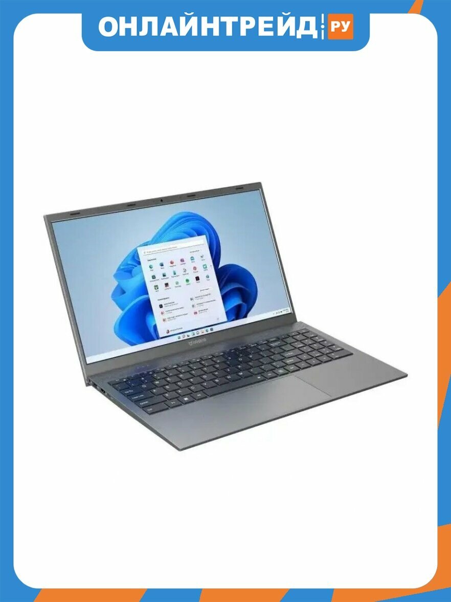 Ноутбук Irbis BlizzardBook 15.6", IPS, Celeron N4505 2.0ГГц, 2-ядерный, 8Гб DDR4, 256Гб SSD, Intel UHD Graphics, Windows 11 Home, серый (15NBC2014)