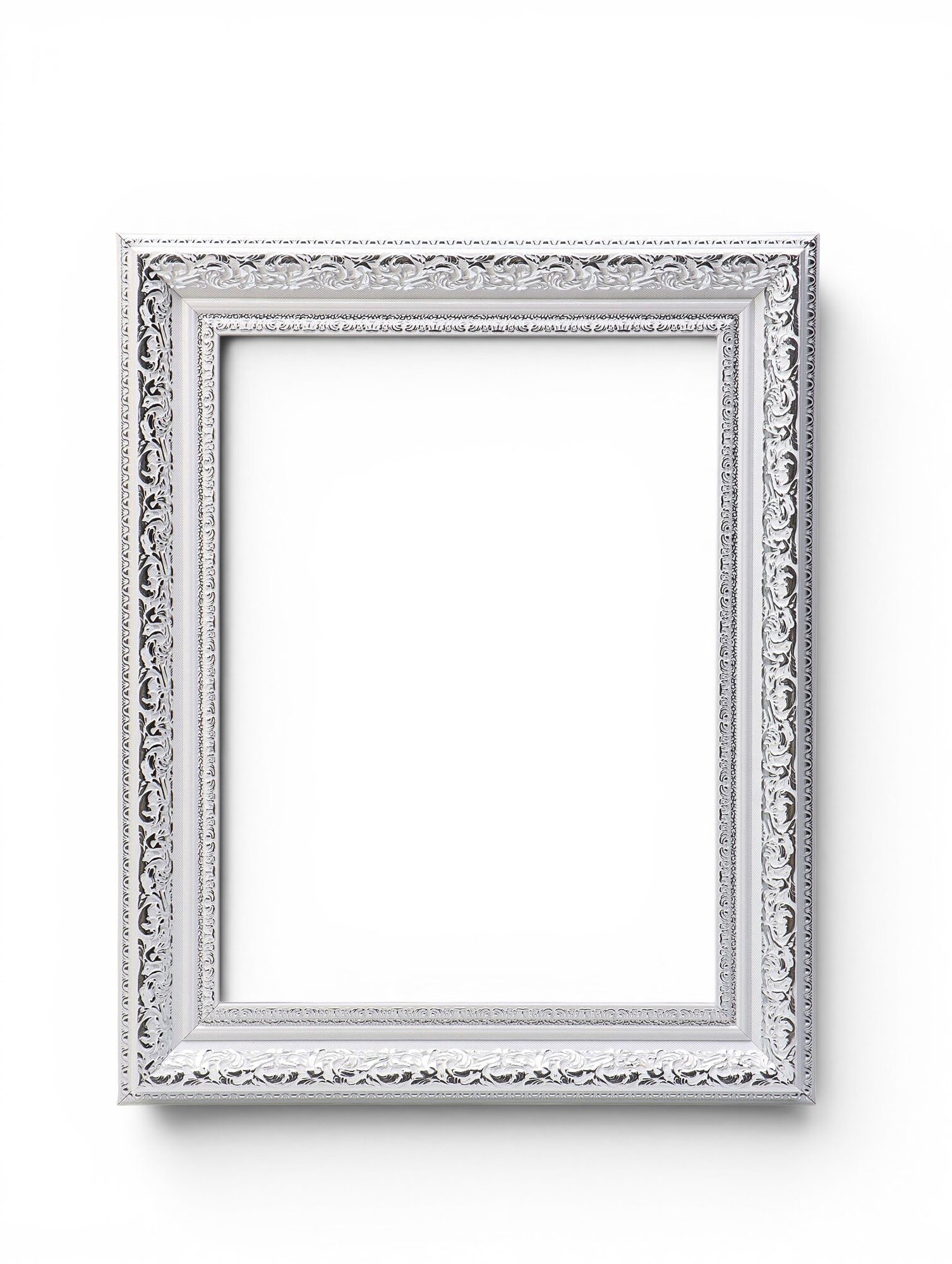 Рама для картин и зеркал Elegance de Lumi, 30×40 см, пластик, белая с серебром
