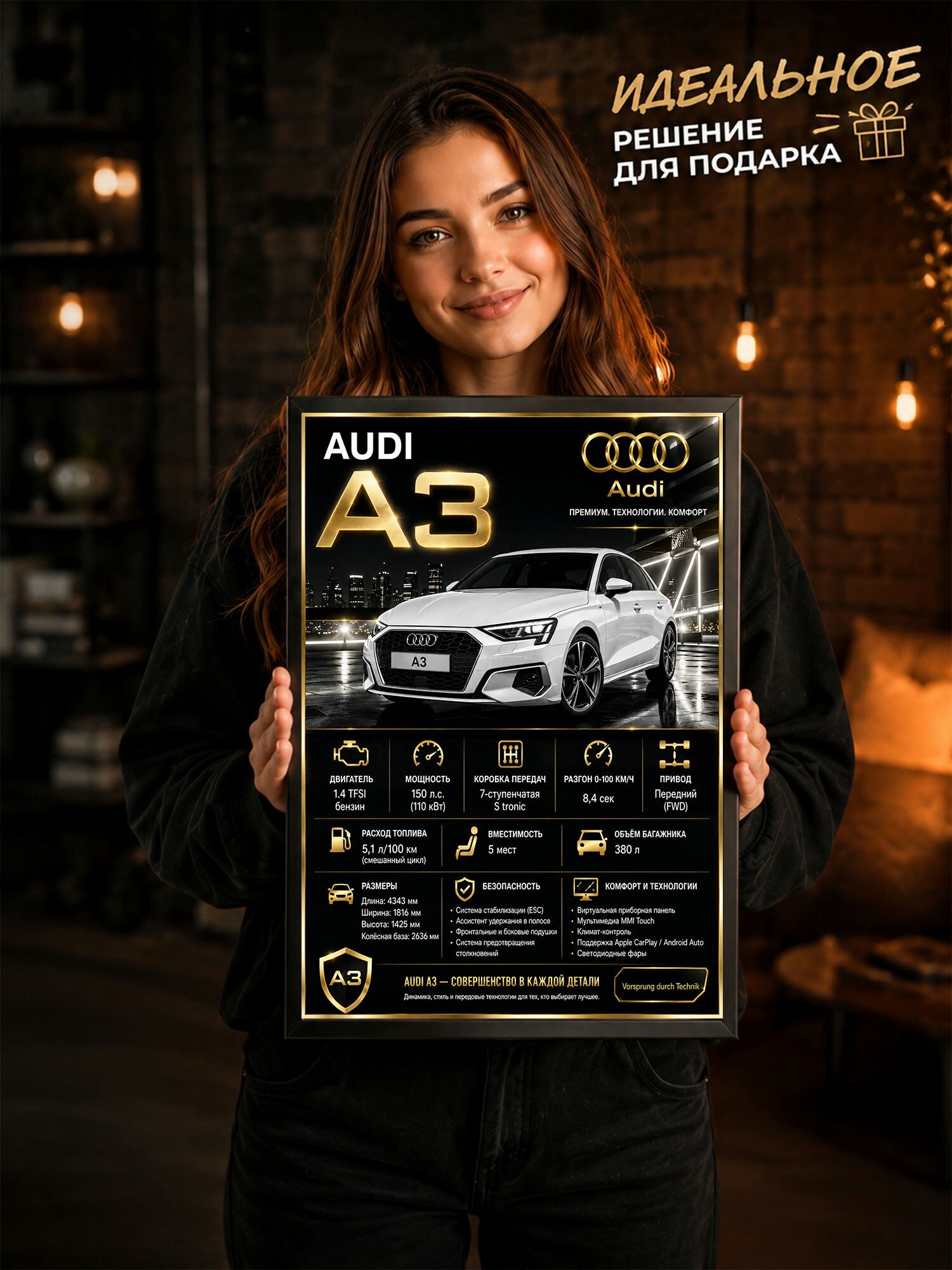 Постер + Рамка. " Audi A3 " — фото 1