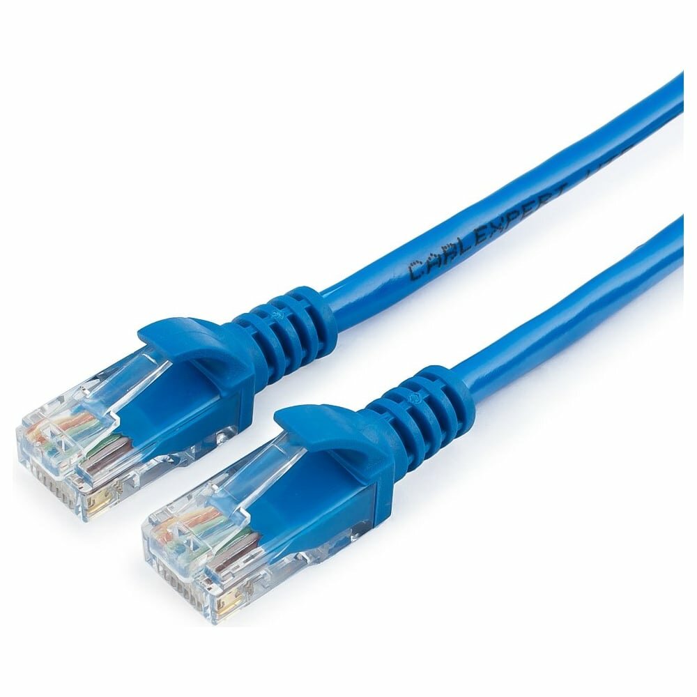 Многожильный патч-корд Cablexpert UTP кат.6, 0.25м, литой, синий PP6U-0.25M/B