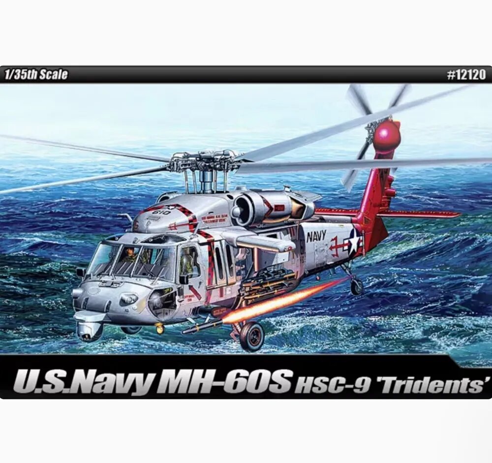 Academy AC12120 1/35 MH-60S HSC-9 "Tridents" сборная модель самолета