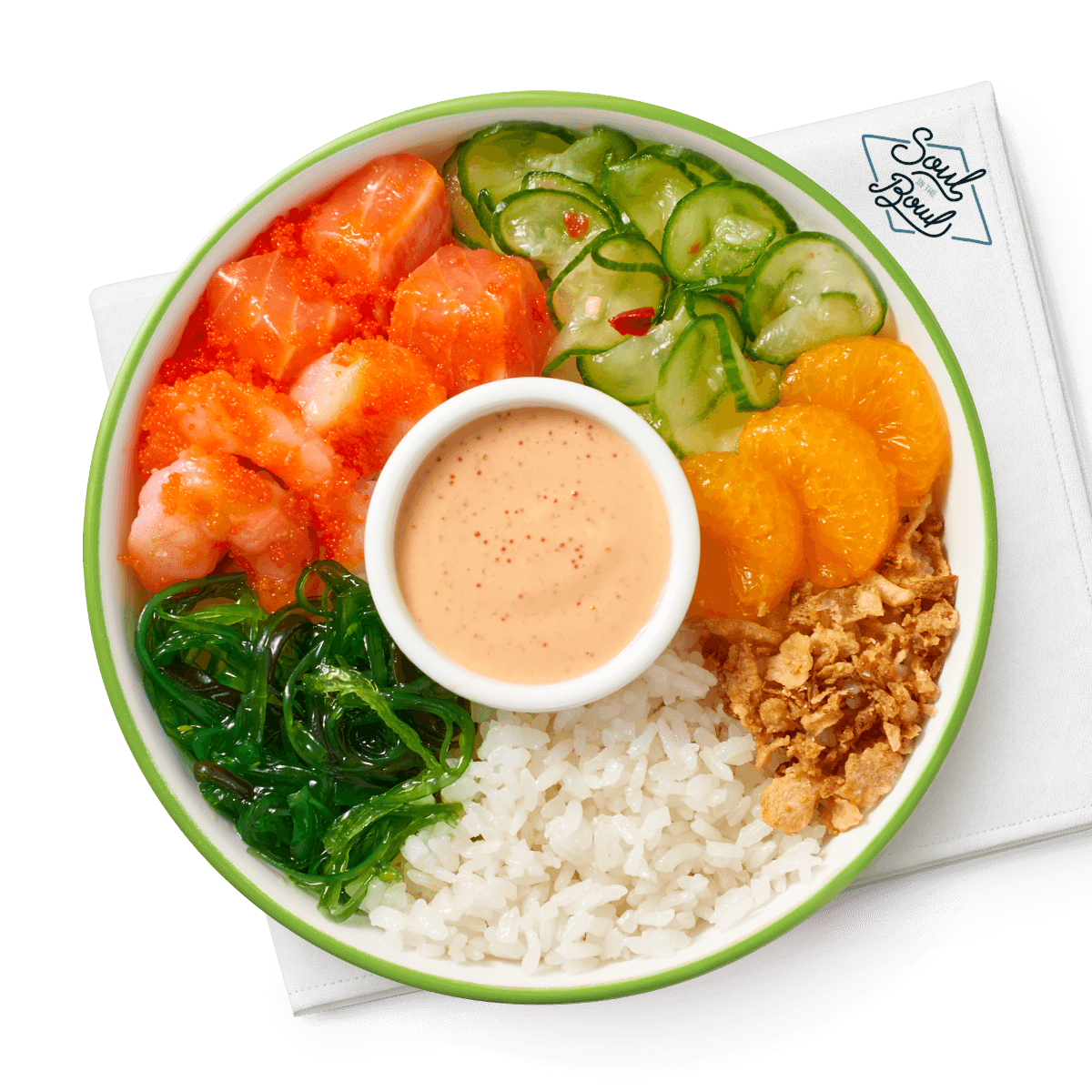 Поке Soul in the Bowl, с лососем, креветками, овощами, 265 г