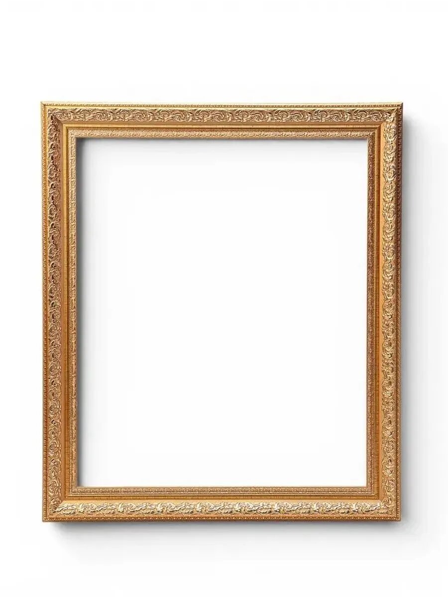 Золотая рамка для картин 50×60 см, пластик
