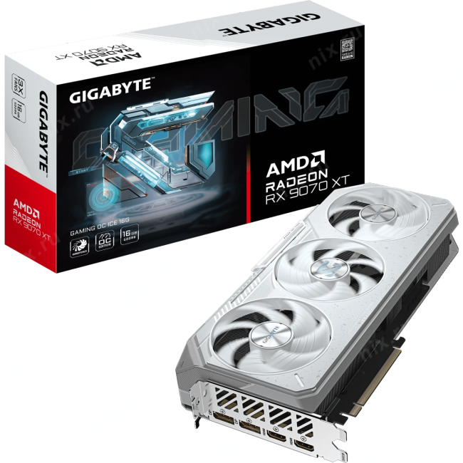 Видеокарта Gigabyte PCI-E 5.0 GV-R907XGAMINGOCICE-16GD AMD Radeon RX 9070XT 16Gb 256bit GDDR6 2520/20000 HDMIx2 DPx2 HD