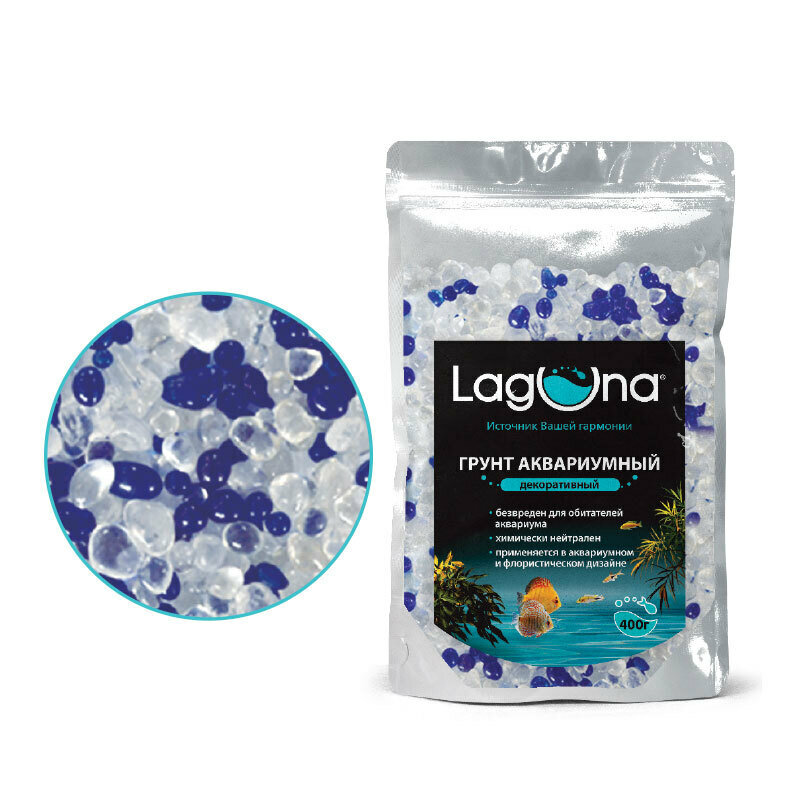 Грунт акриловый, белый/синий, 400г, Laguna AQUA