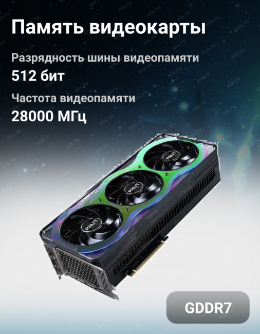 32Gb PCI-E GDDR7 Palit GameRock NE75090019R5-GB2020G (RTL) HDMI+3xDP GeForce RTX5090 — фото 1