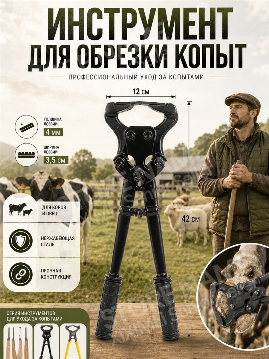 Инструменты для обработки копыт животных, прочная конструкция, используются для домашнего скота, сельскохозяйственное оборудование для обрезки копыт
