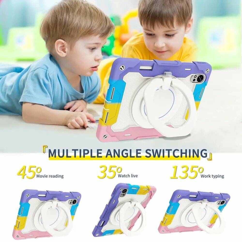 Чехол для планшета Huawei MatePad 12X, Huawei MatePad Air 2024 (12.0") (BKY-W09/W10, BKY-W20/W00) / Хуавей МатеПад 12Х, Хуавей МатеПад Аир 12 2024, с большим кольцом-подставкой, розовый