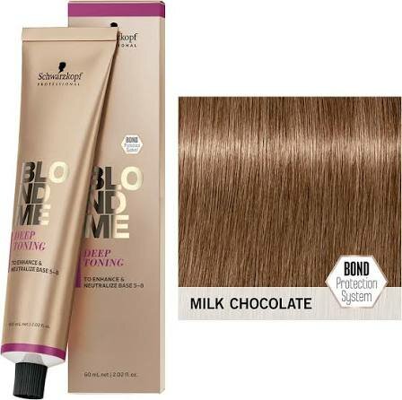 Schwarzkopf BlondMe T- Pastel Toning Milk Chocolate Тонирующая крем-краска для волос 60мл