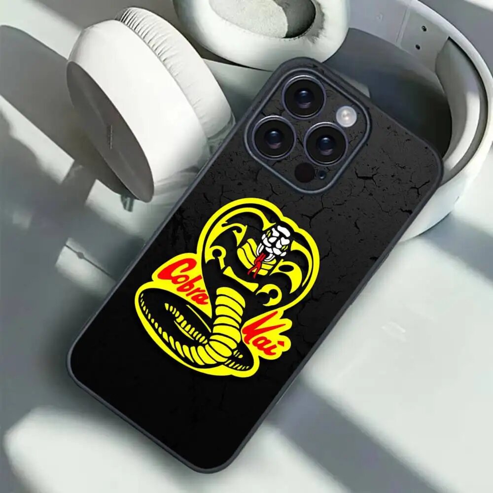 Чехол для телефона C-Cobra Kai Snake для IPhone 16, 15, 14, 13, 12, 17 PRO MAX PLUS Mini, мягкий, приятный для кожи чехол из ТПУ