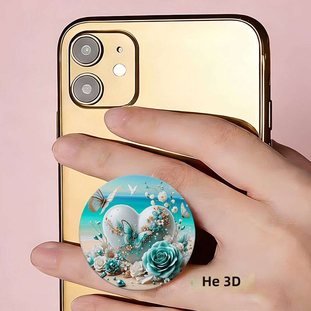 Складная и компактная подставка для смартфона 2D в форме сердца с бабочкой, современный стиль