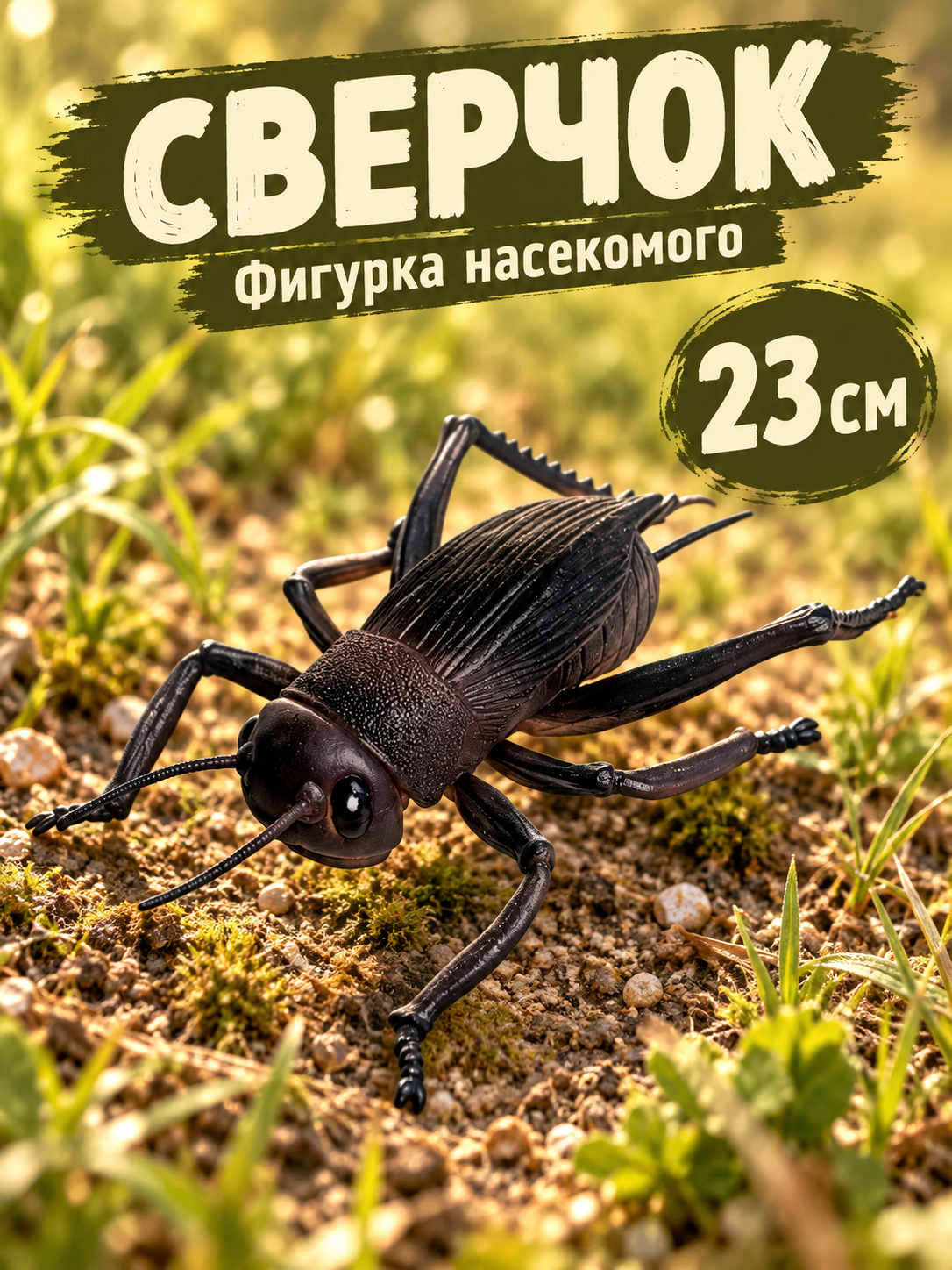 Фигурка насекомого большая "Сверчок", 23 см, для всех возрастов