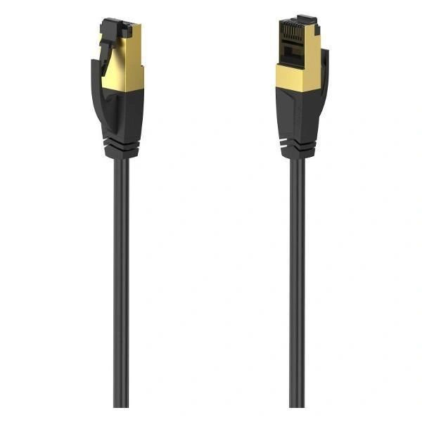 Сетевой кабель LAN Hama CAT8 патч-корд S/FTP, скорость до 40 Гбит/с, 1.5 м, чёрный 200692