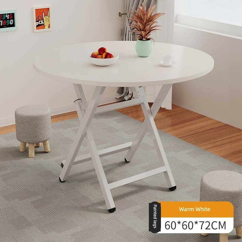 Обеденный стол в теплом белом, 60x60x72 см, лакированные ножки