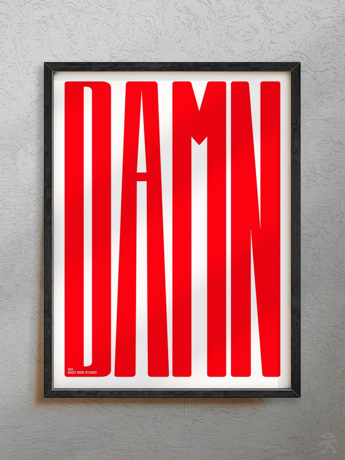 Интерьерный постер "DAMN" в стиле pinterest, формат 30x40 см