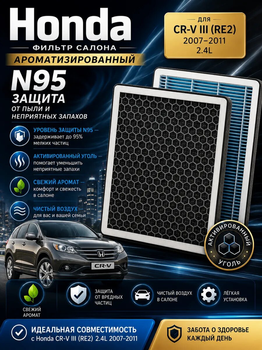 Фильтр салонный Honda CR-V III RE2 Си Юй 2007-2011 N95