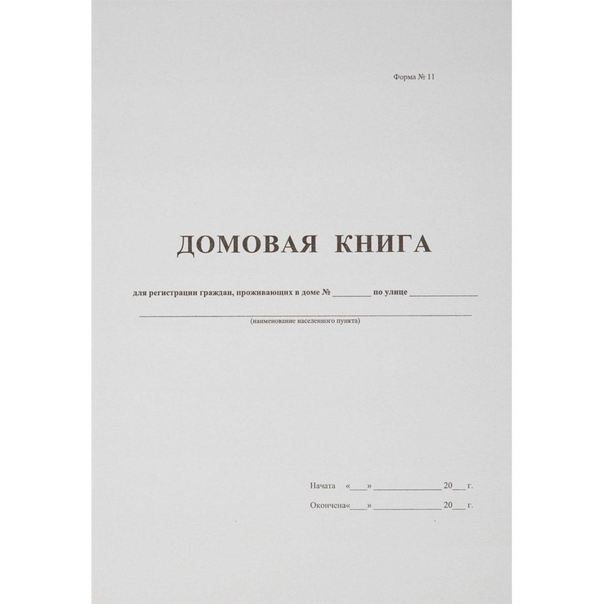 Домовая книга БланкИздат (А4, 16л, скрепка, офсетный) обложка картон (380663)