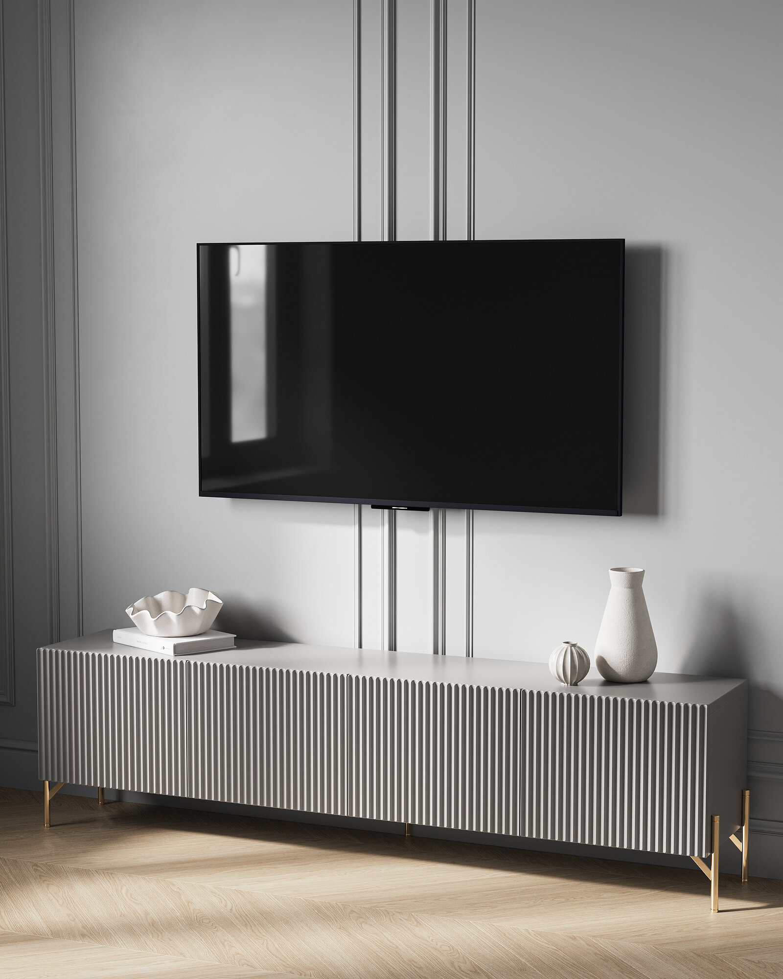 Тумба IRINA MEBEL "Моника" без ножек, подвесная, с ящиками, крепление к стене, цвет на выбор