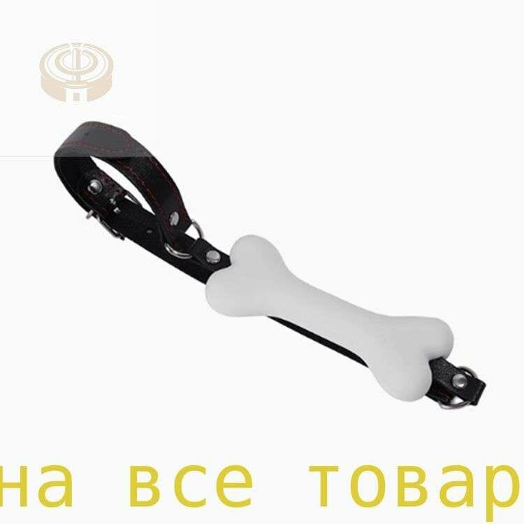 Кляп для БДСМ силиконовый для ролевых игр косточка розовая
