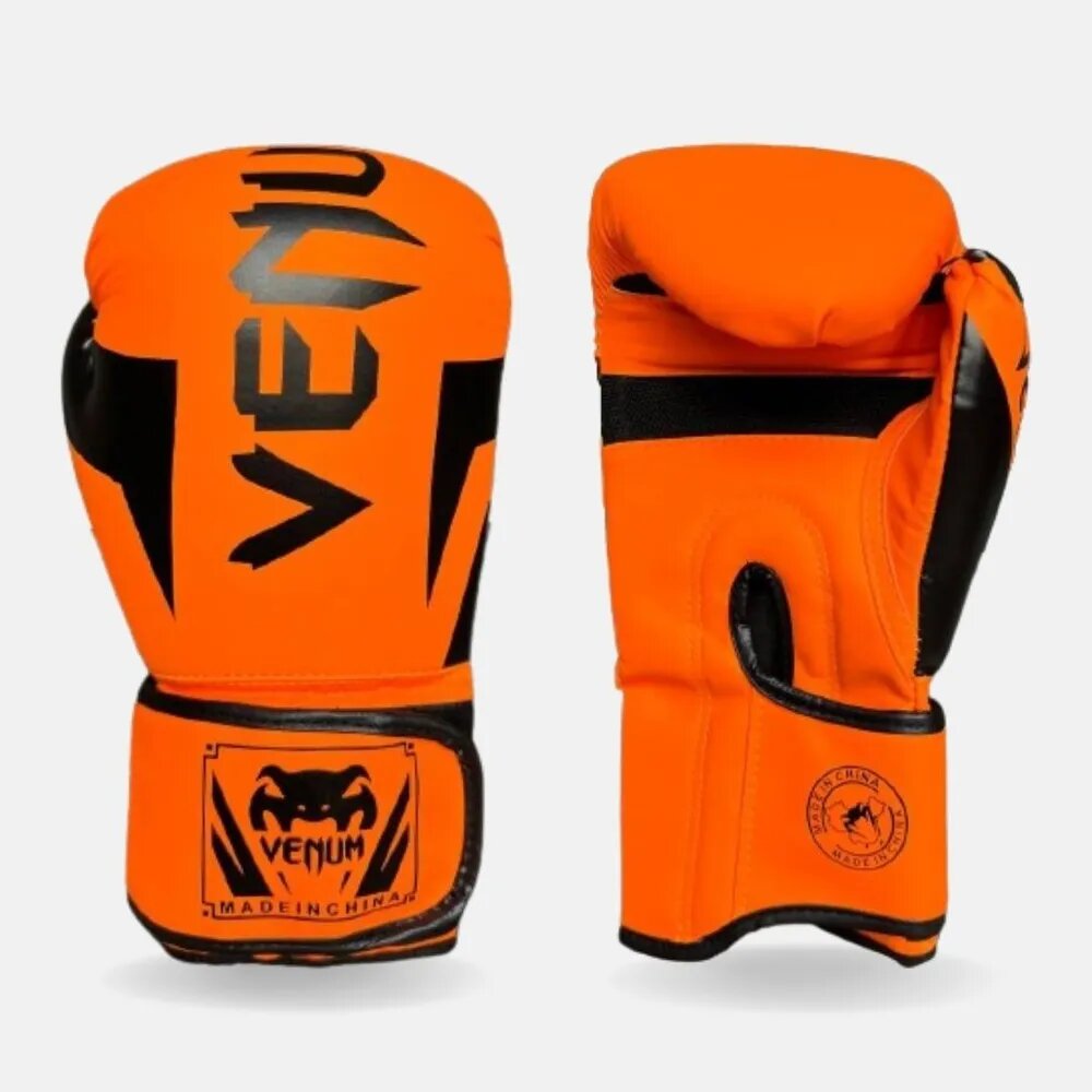 Venum Перчатки боксерские Black/Gold 10/12/14/16 oz для тренировок из синтетической кожи — фото 1