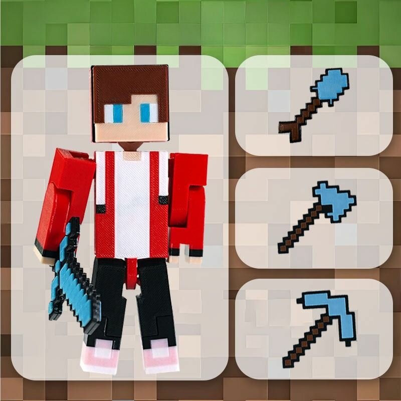 3D Фигурка подвижная Майнкрафт Дрим Minecraft Dream, игровая атрибутика, игрушка подарок для геймера