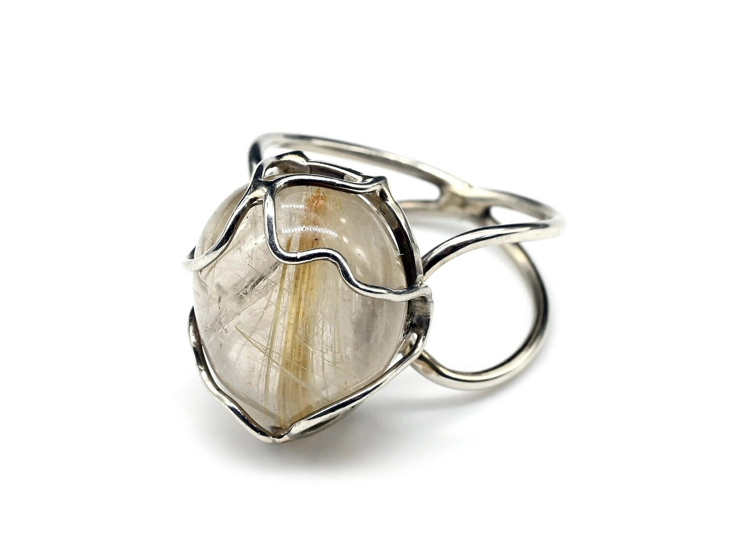 Кольцо, кварцит, кварц