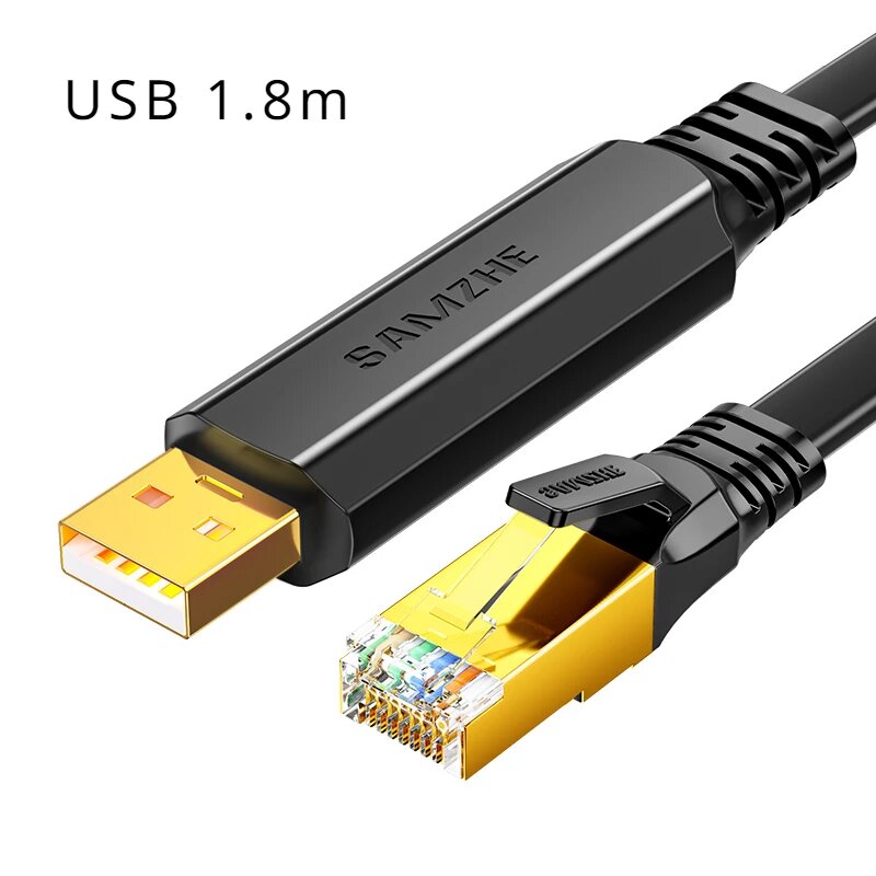 Кабель консольный USB/RJ45 RS232 SAMZHE USB 1.8m