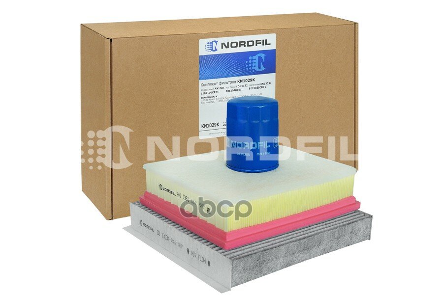 Комплект фильтров (воздушный + масляный + салона угольный) CHANGAN UNI-K NORDFIL арт. kn1029k
