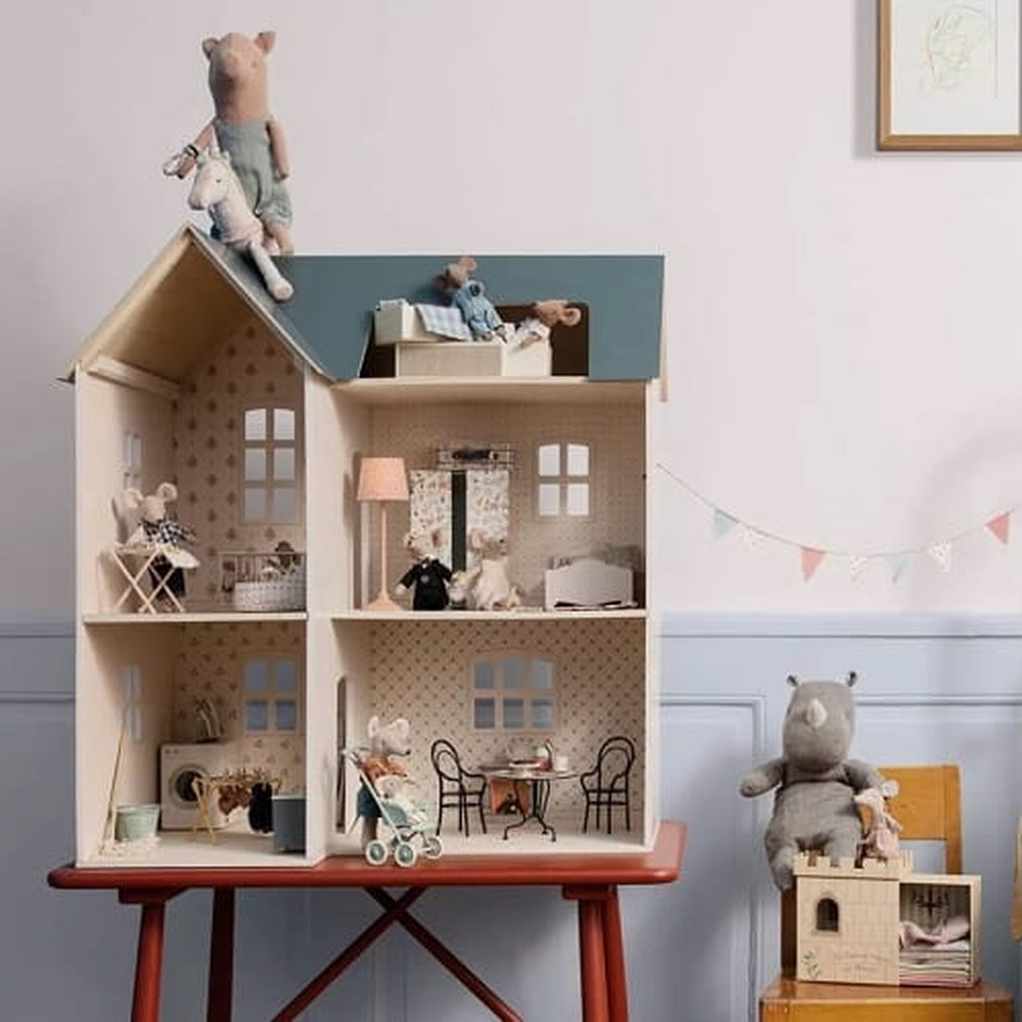 Деревянный домик для мышей Maileg - Домик для миниатюрных мышей, 80х40х72 см - 11-3000-00