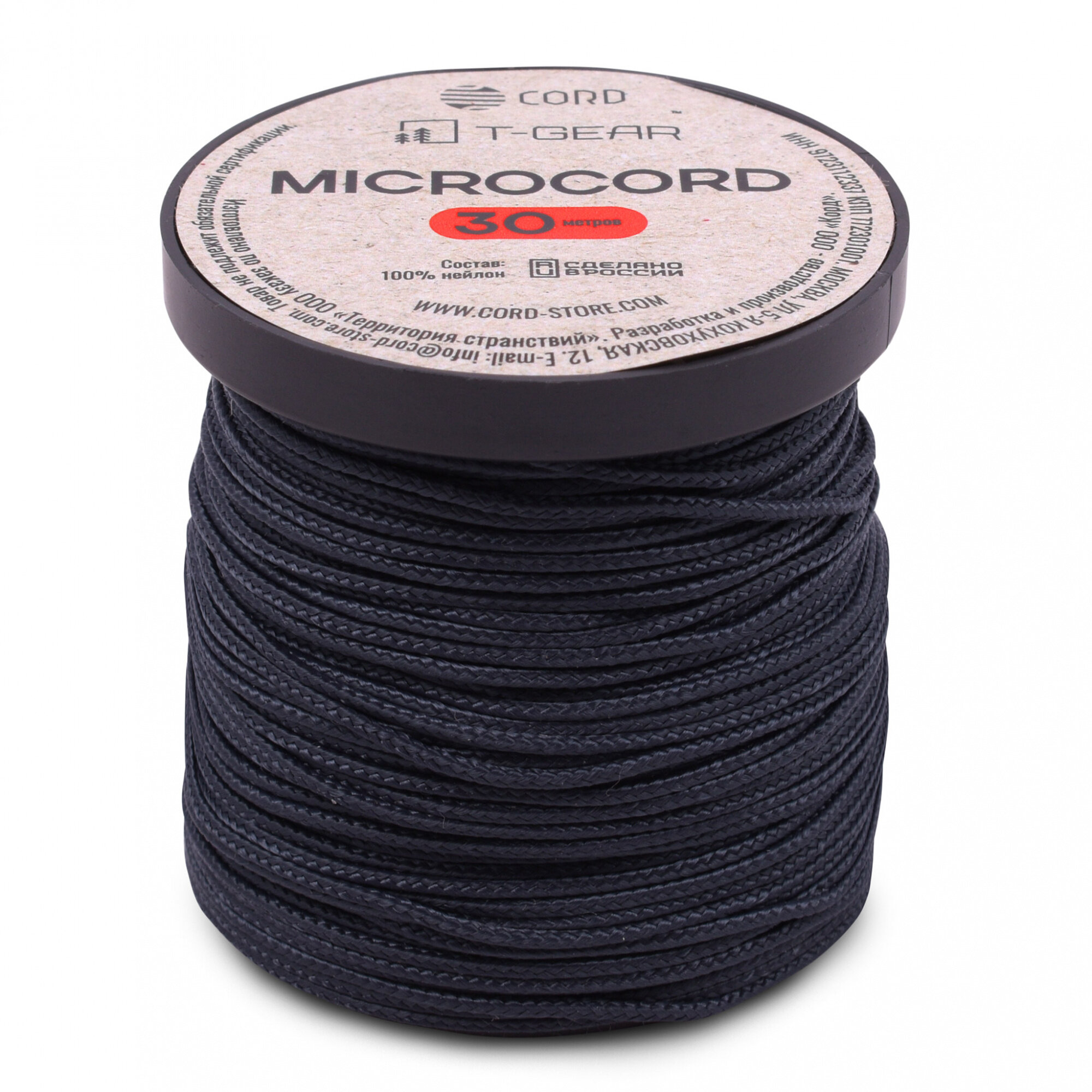 Микрокорд T-Gear x CORD nylon катушка 30м (расцветка - Dark Navy)