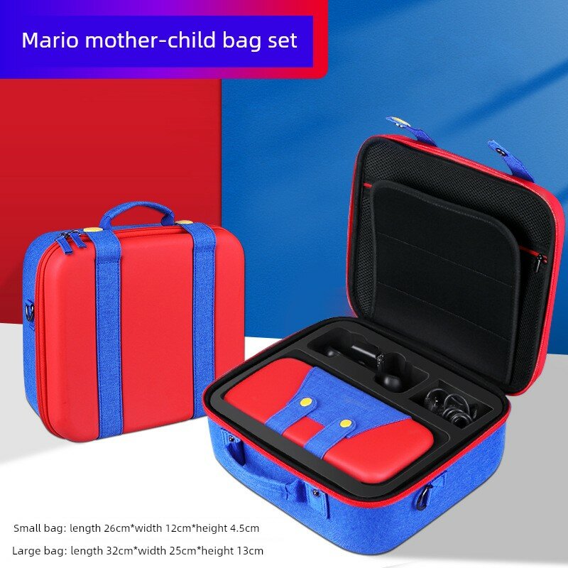Чехол для Nintendo Switch OLED с двойной компоновкой Марио, вместительный чехол для аксессуаров