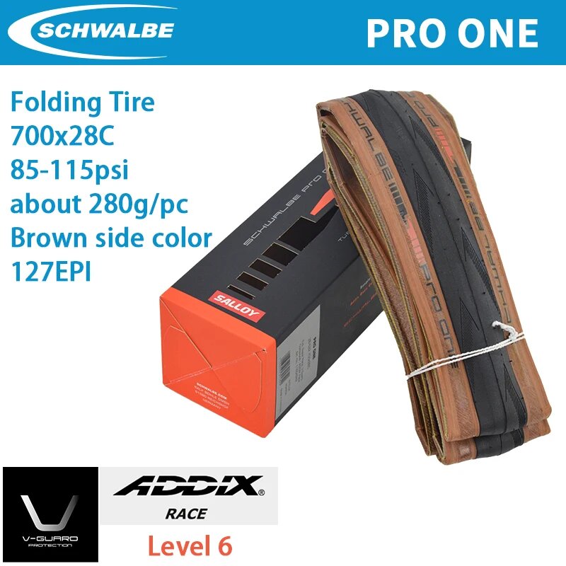 Schwalbe Pro One 700x28C, Brown, Tubed